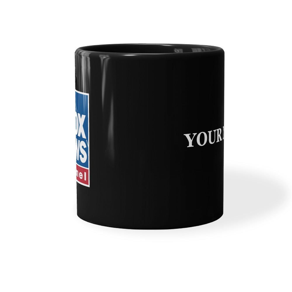Fox News Logo Personalized Black Mug - 11oz
