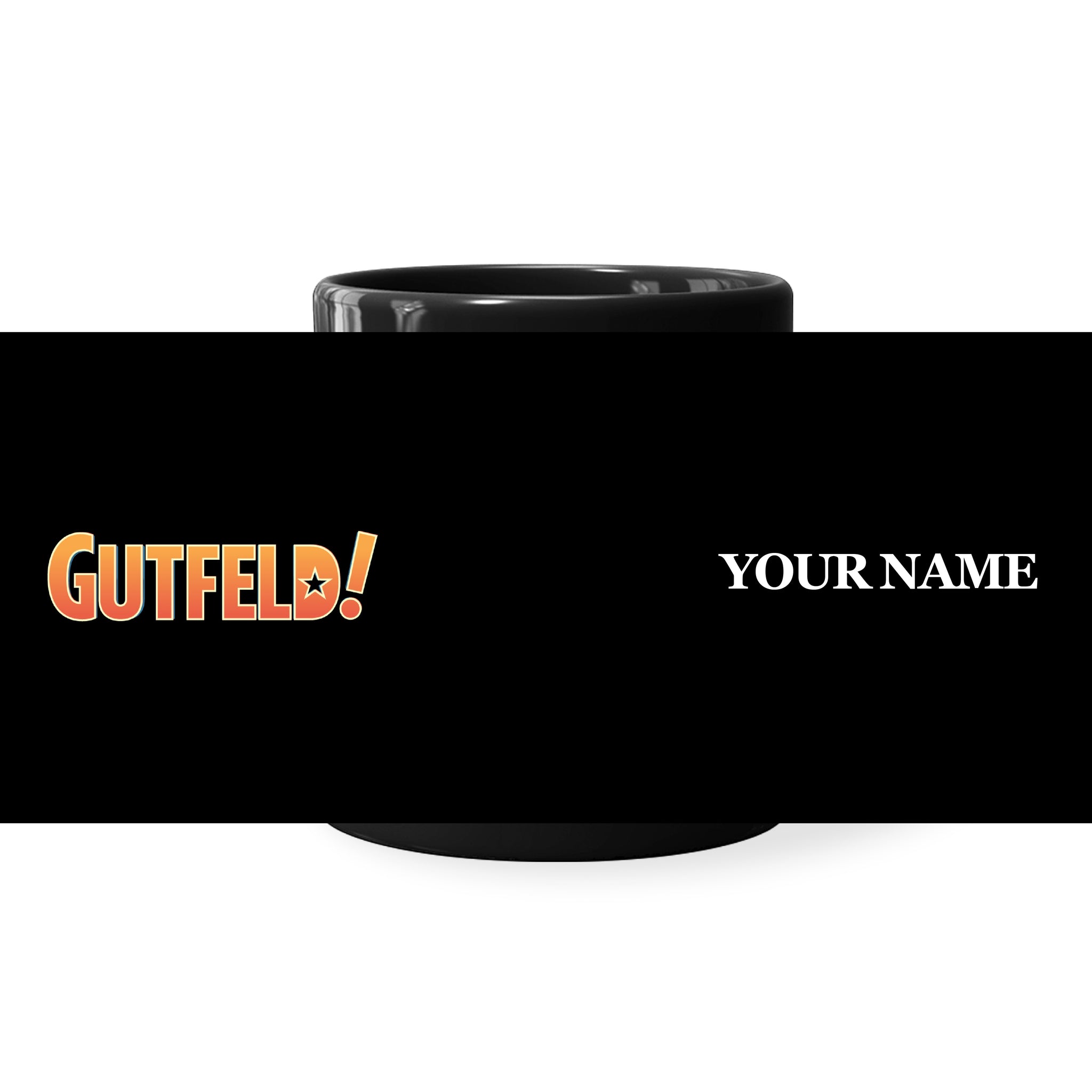 Gutfeld Logo Personalized Black Mug - 11oz